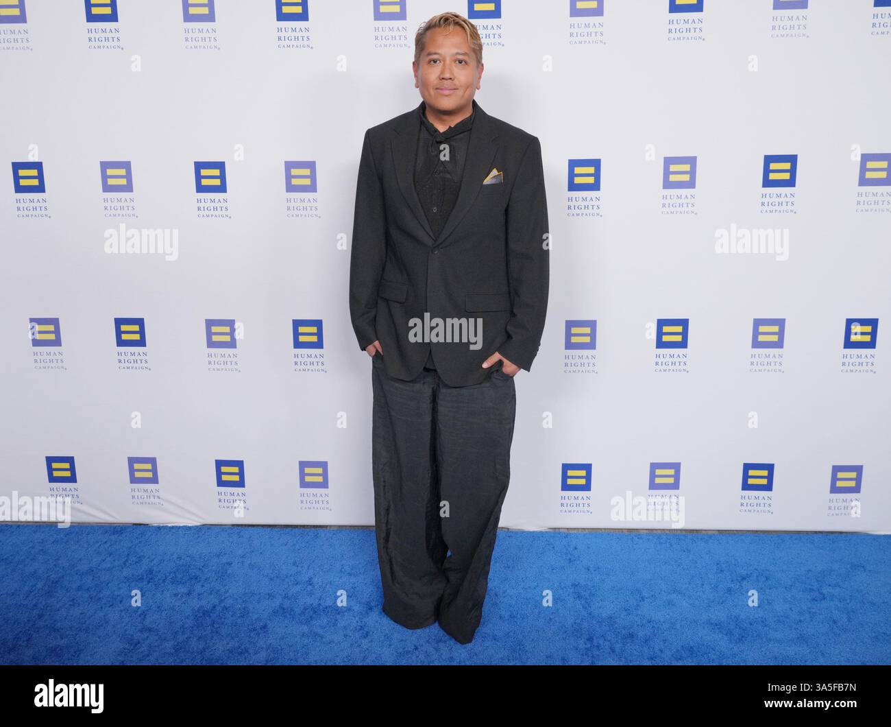Rembrandt Flores arrives at the Human Rights Campaign's 2025 Los ...