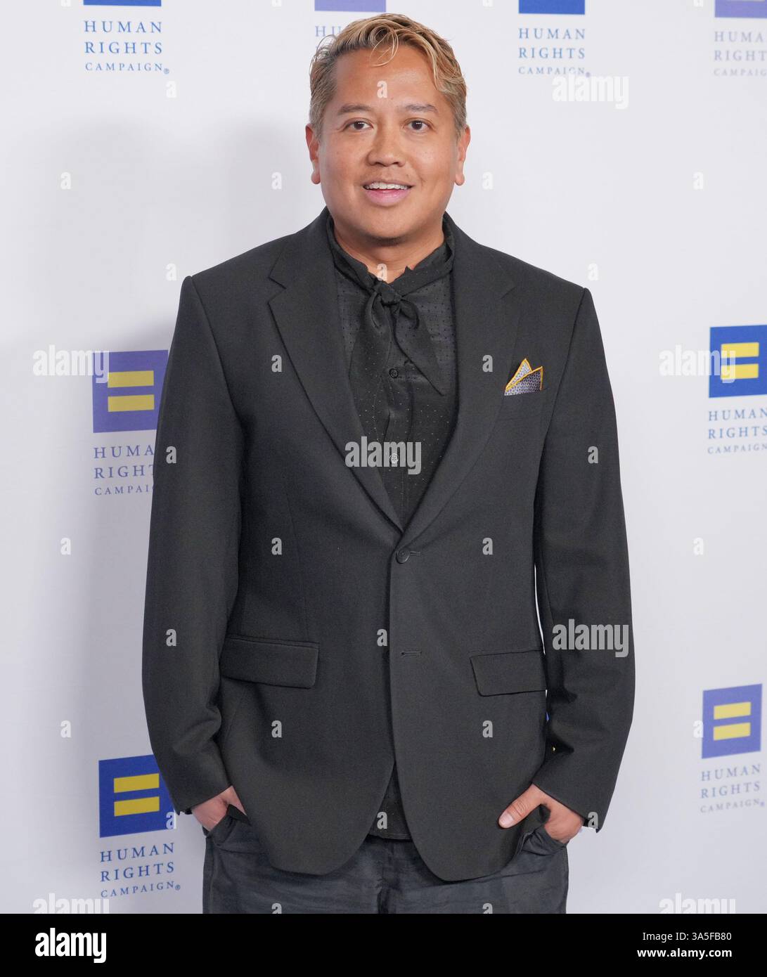 Rembrandt Flores arrives at the Human Rights Campaign's 2025 Los ...