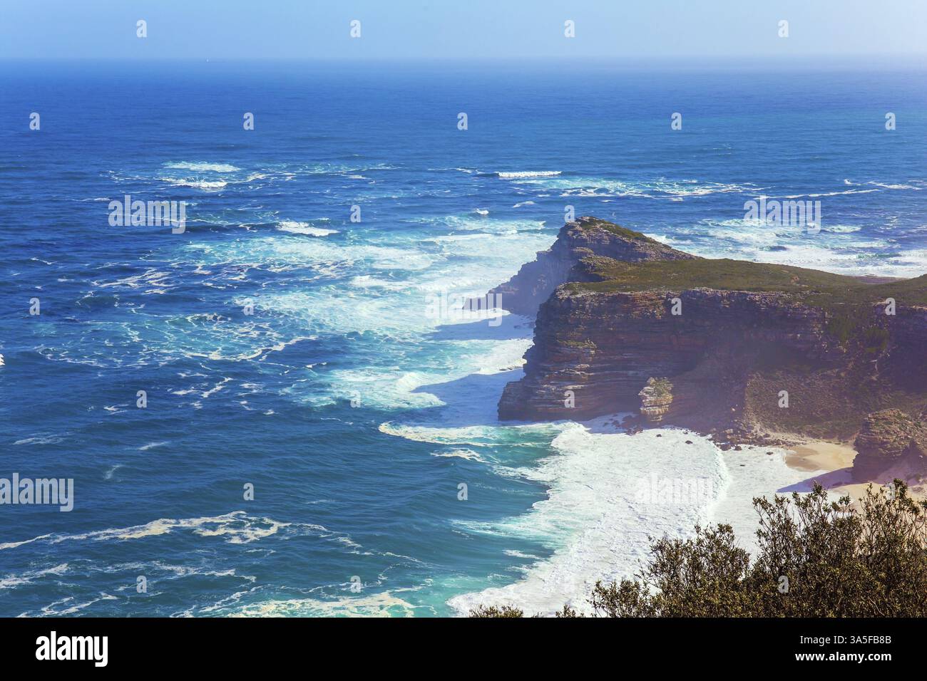 Bird's-eye view. Cape of Good Hope at the southern tip of the Cape ...