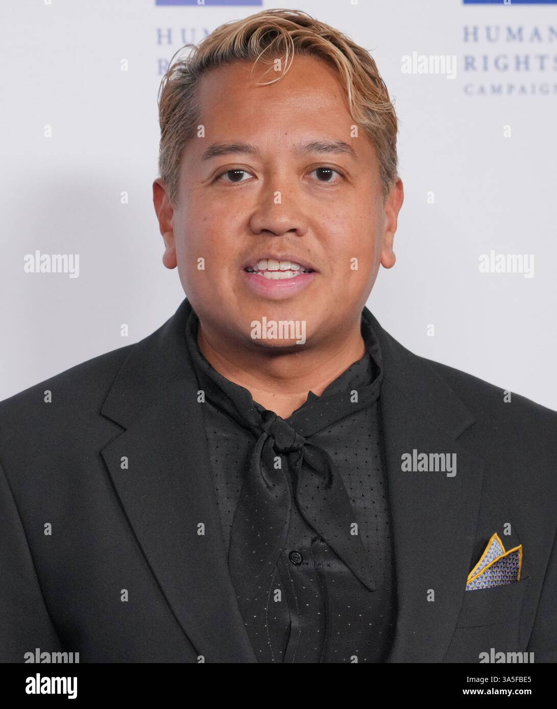 Rembrandt Flores arrives at the Human Rights Campaign's 2025 Los ...