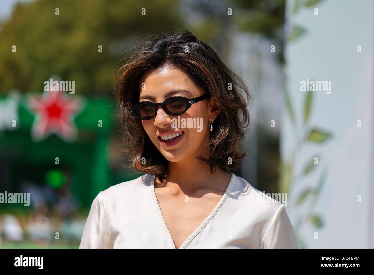 LILY MUNI HE (CHI), ALEXANDER ALBON (THA) girlfriend, during the ...