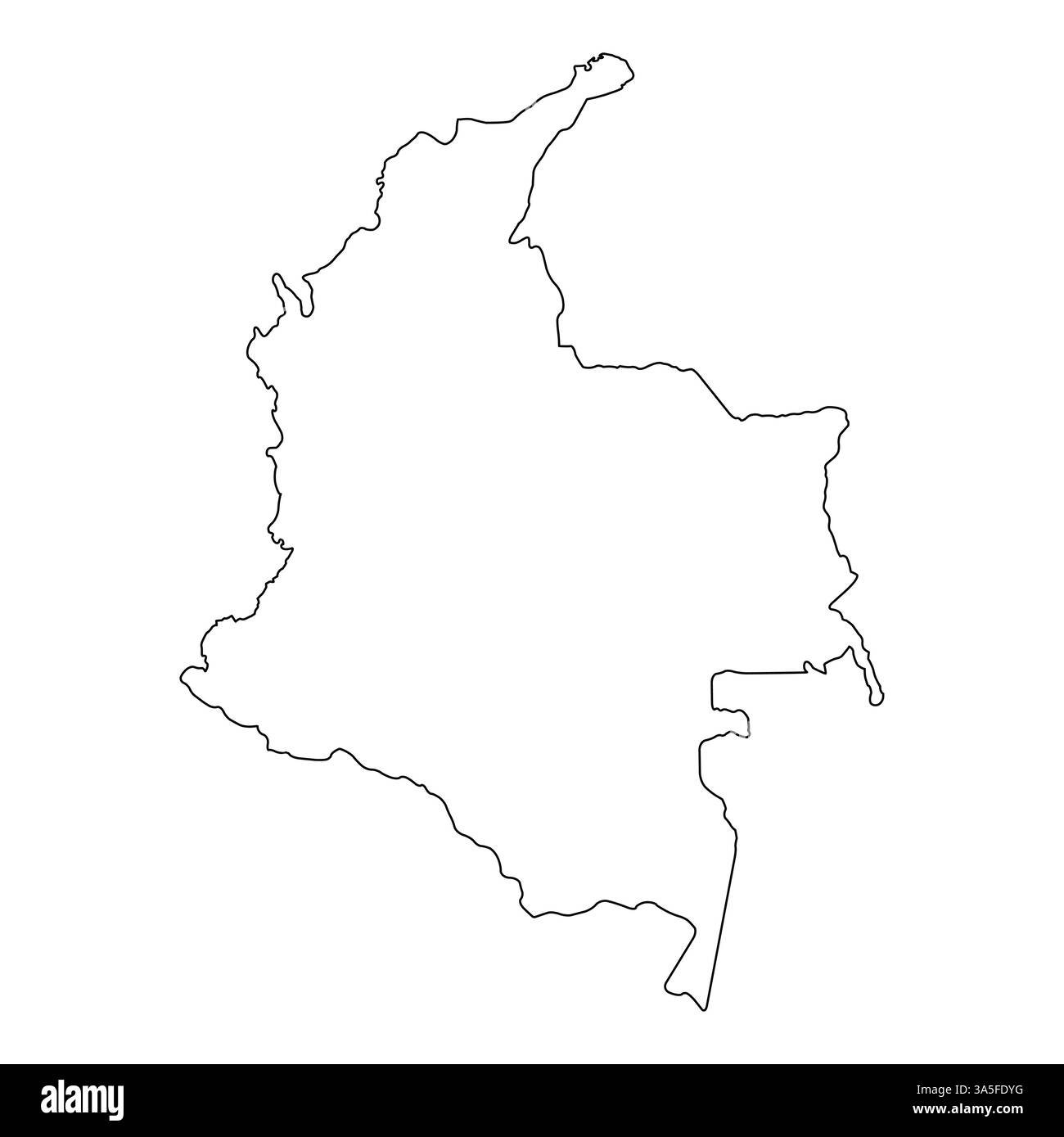 Colombia map shape, travel web flat concept icon symbol vector ...