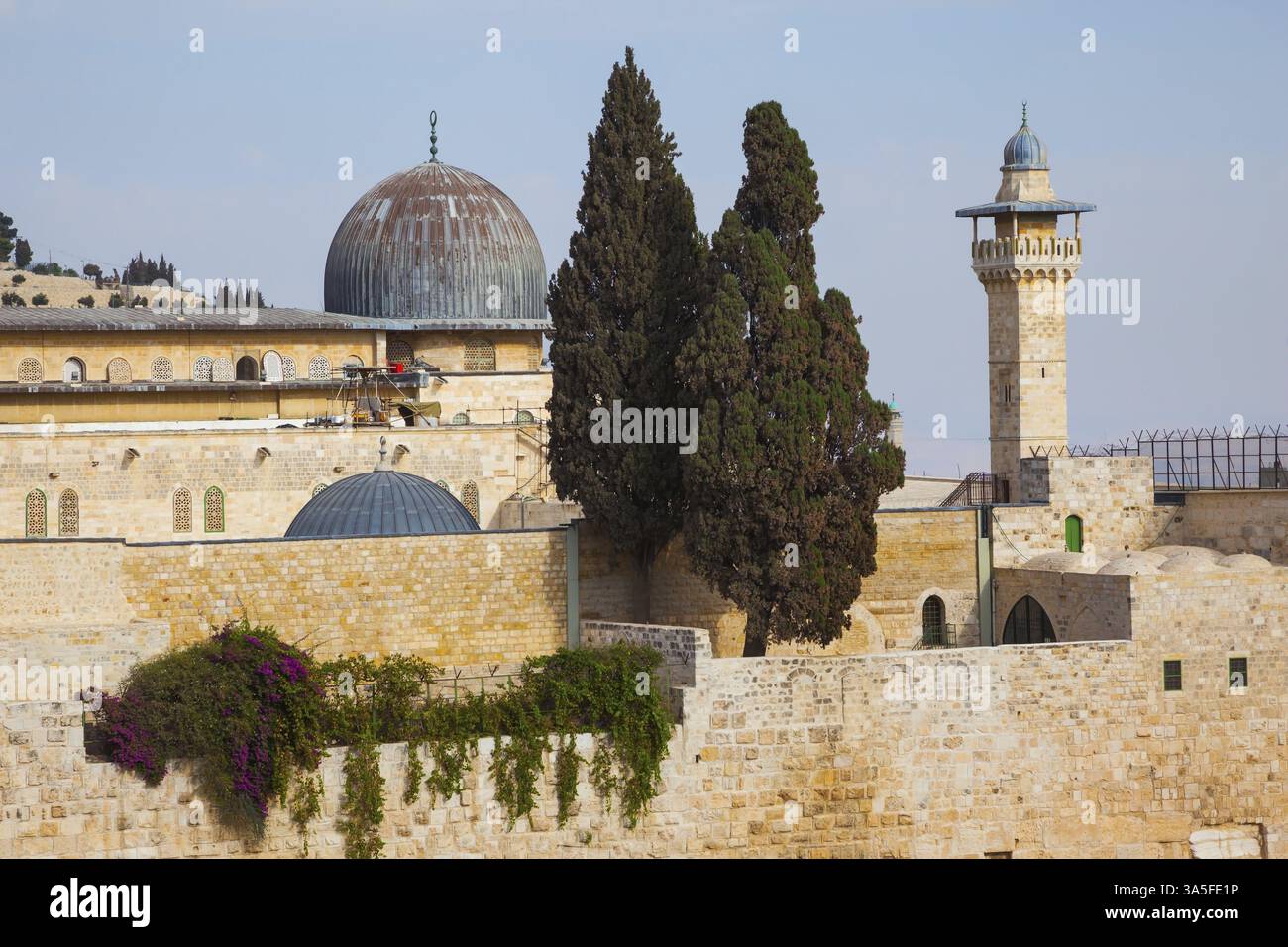 The Mosque of Caliph Omar - Al-Aqsa Mosque - and its minaret - the ...