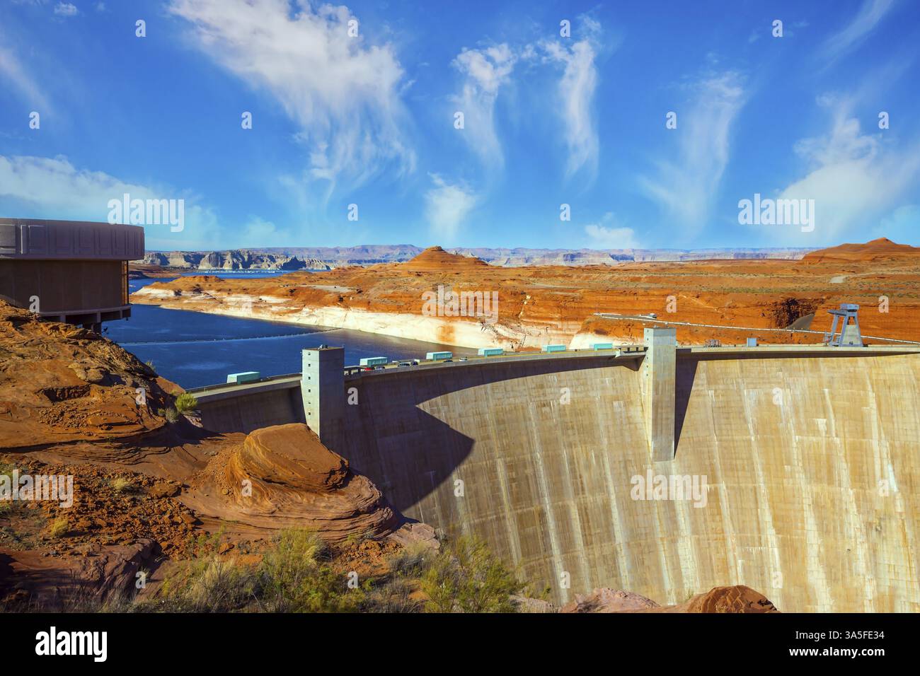 Glen Canyon Dam across the Colorado River is humanity 's great creation ...