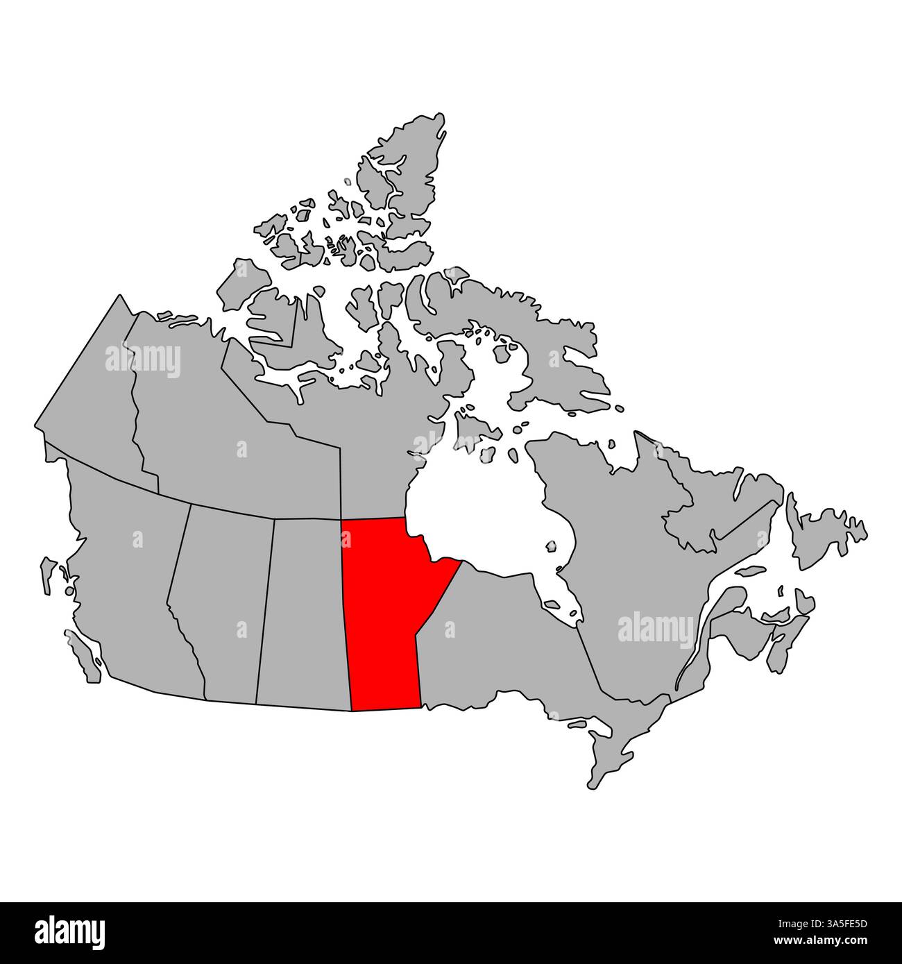 Manitoba of Canada map shape, travel web flat concept icon vector ...