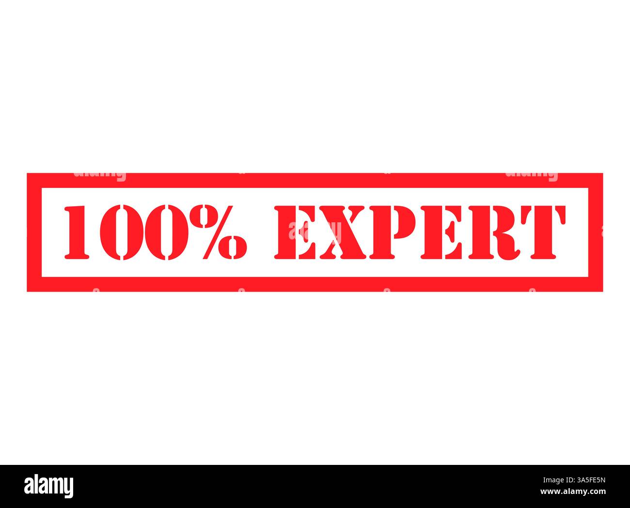 Expert 100% stamp symbol, label sticker sign button, text banner vector illustration Stock ...