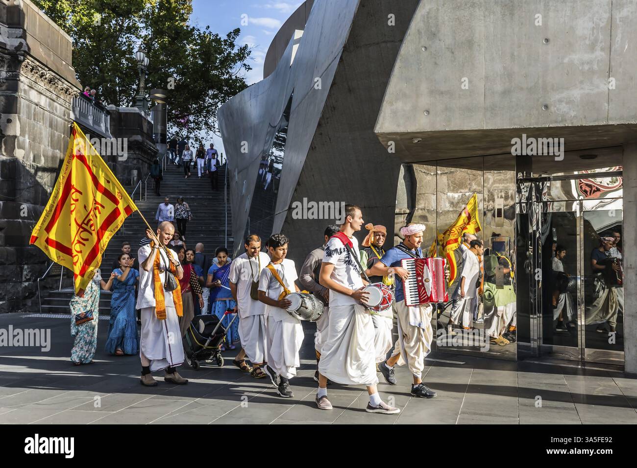 The procession of Hare Krishnas. Travel to the edge of the earth ...