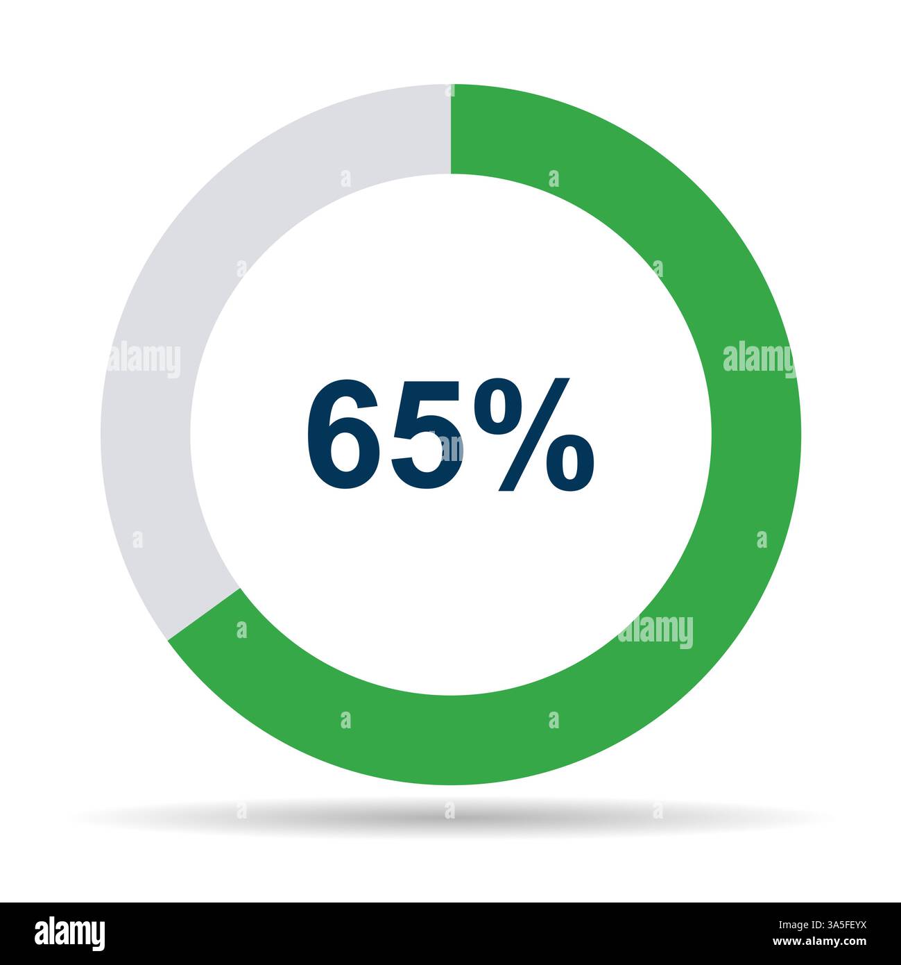 65 percent number circle pie Stock Vector Images - Alamy