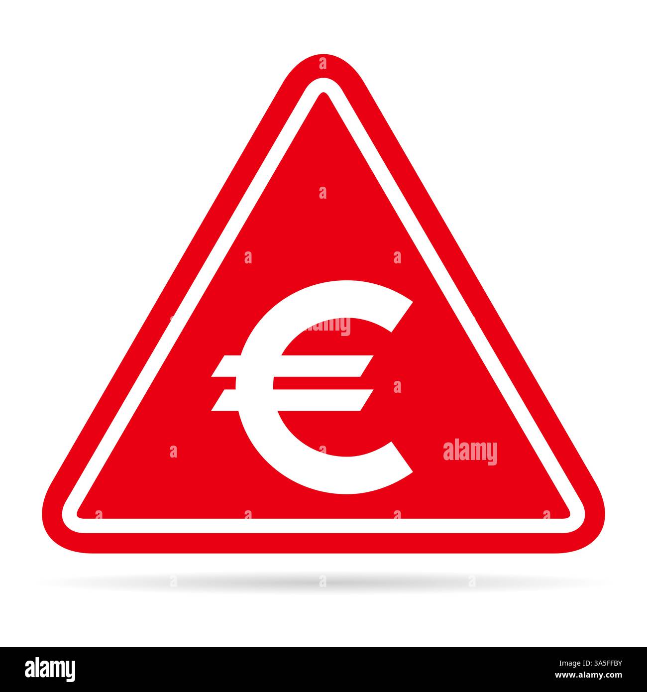 Euro shadow money symbol, business eu cash icon, save currency bank ...