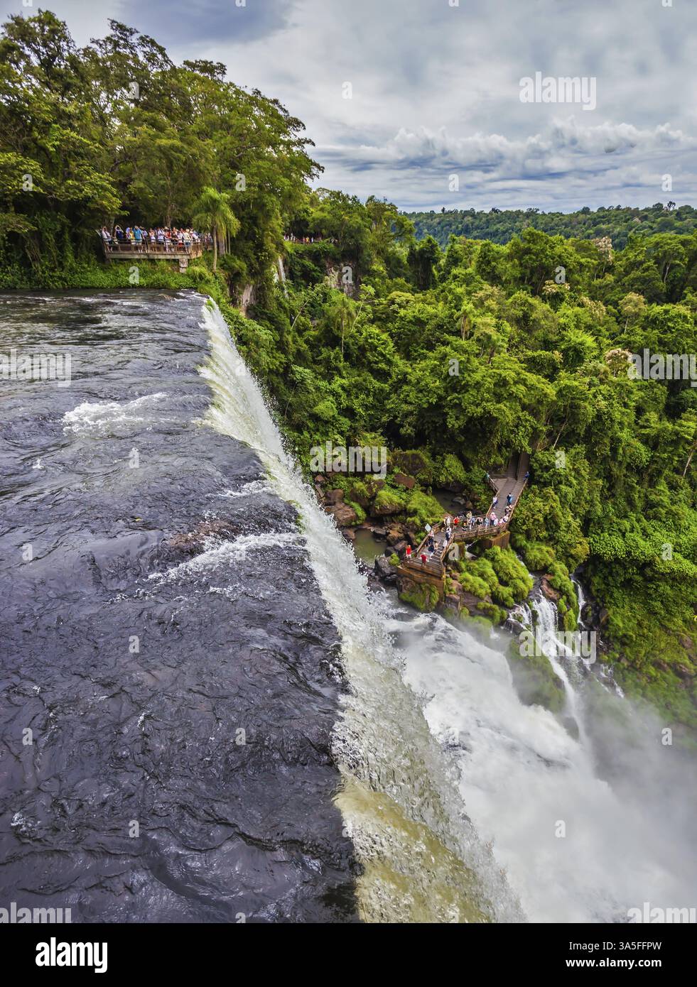 Travel to Argentina. The fantastic roaring Iguazu Falls. Picturesque ...