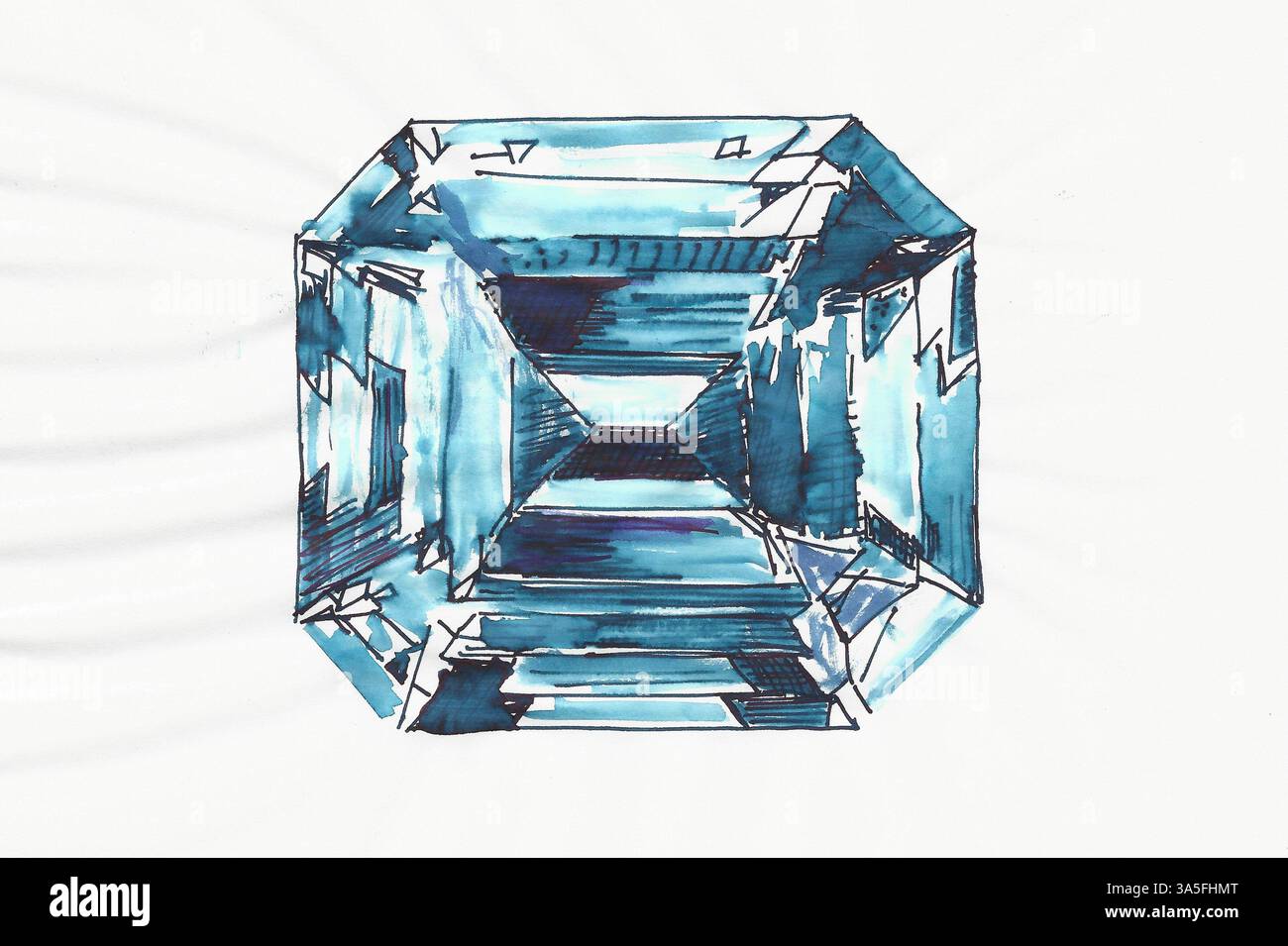 Aquamarine jewel stone gem Stock Photo - Alamy