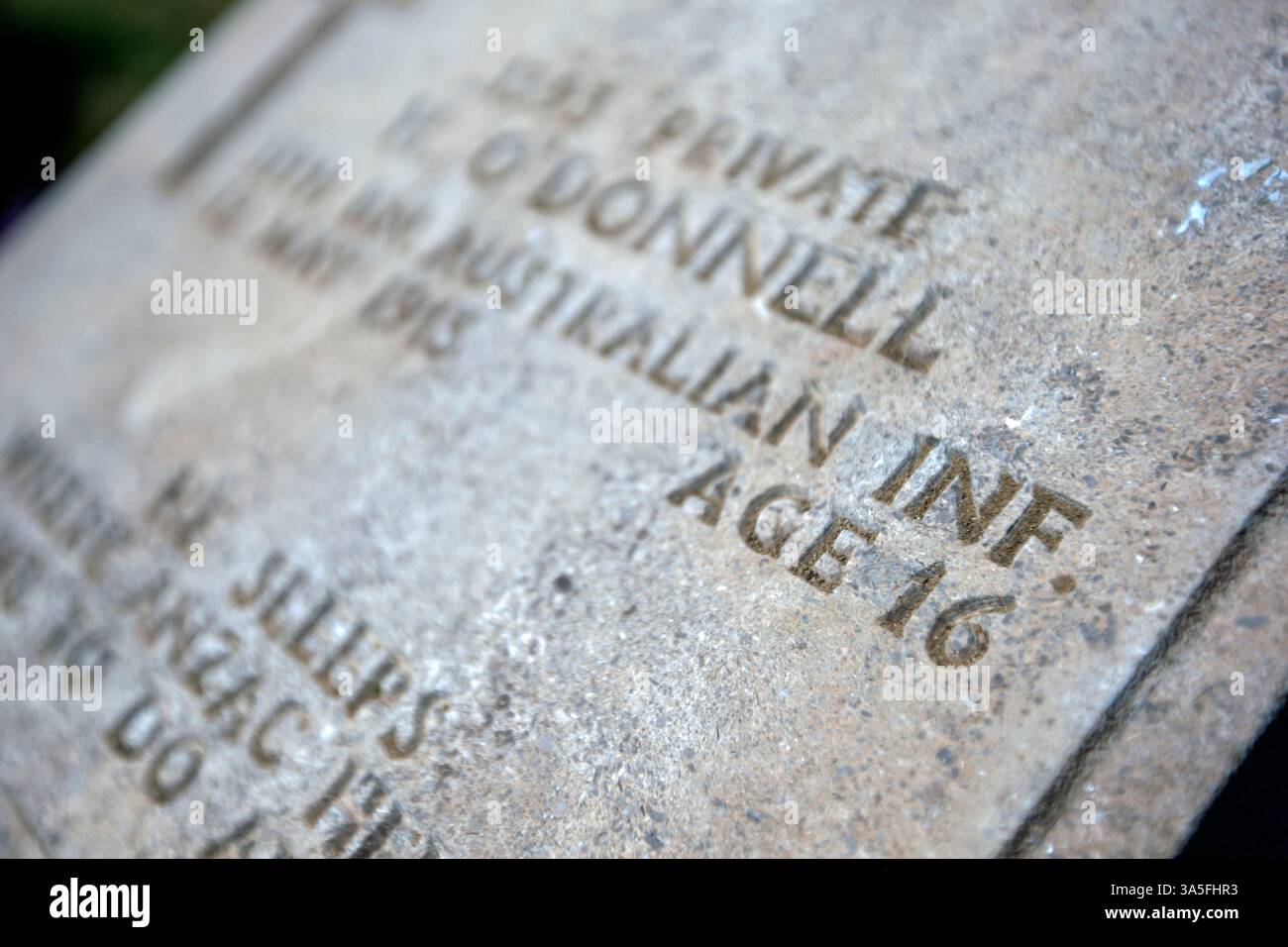 The gravestone of 1393 Private H O'Donnell 11th BN Australian INF who ...