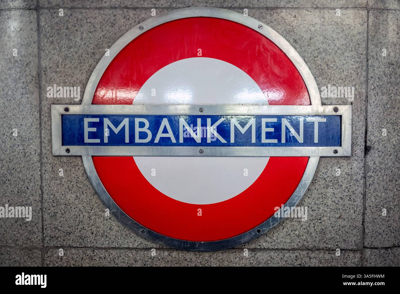 London, March 22nd 2025: Embankment tube station sign Stock Photo - Alamy