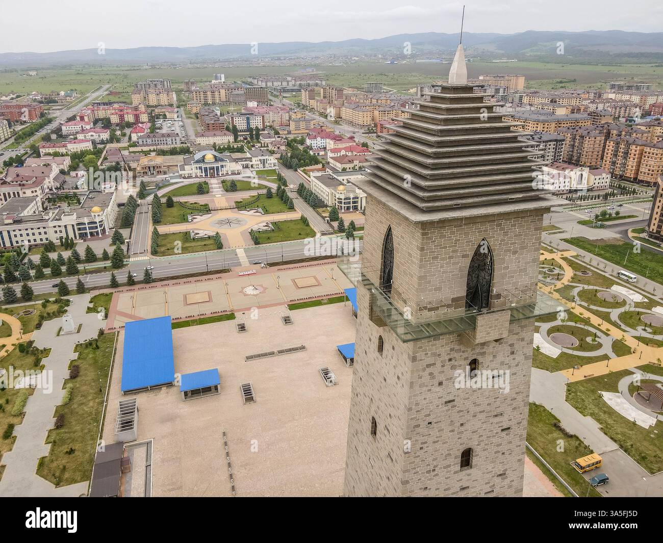 Aerial view of Magas city, Ingushetia Republic of Russia, showcasing ...