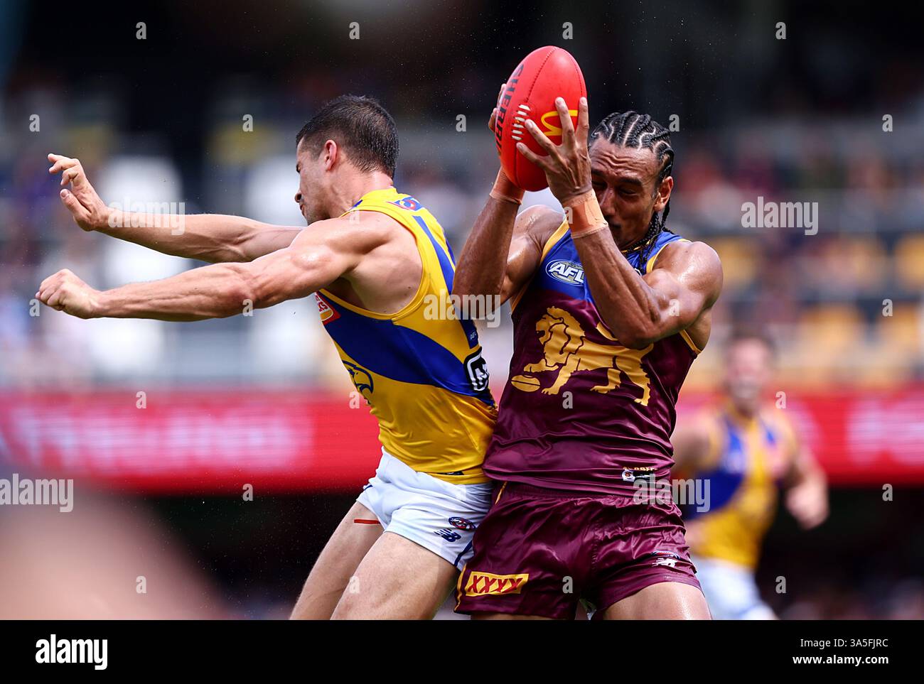 Brisbane, Australia. 23rd Mar, 2025. Bruce Reville of the Lions in ...