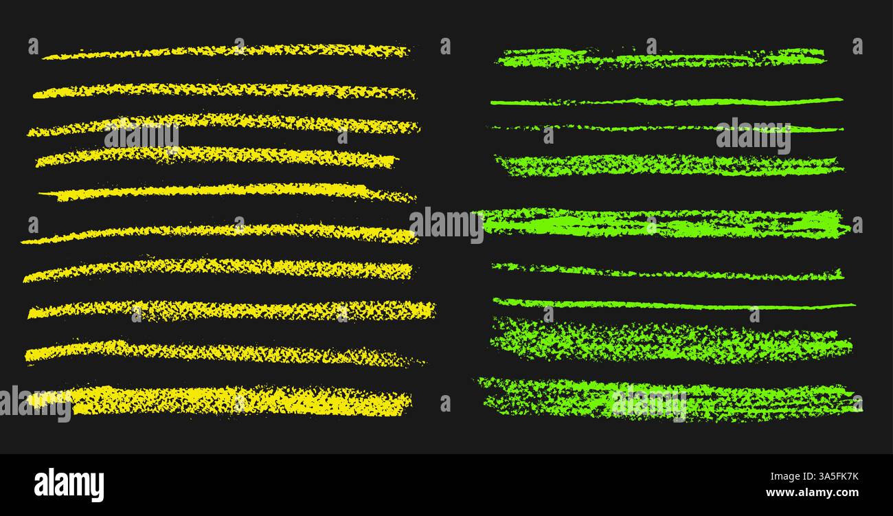 Crayon underline set. Pencil straight scribble lines pack. Vector hand ...