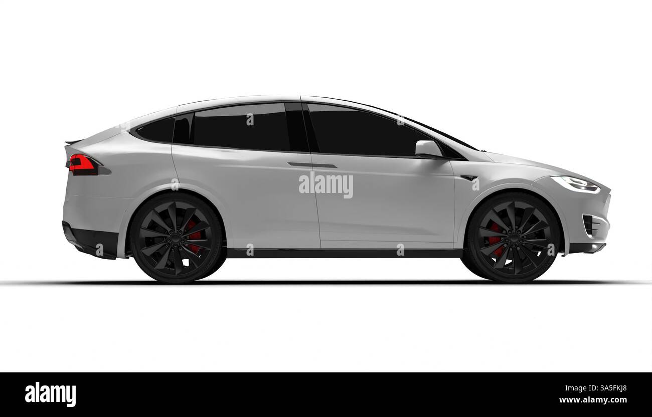 Izmir, Turkey - Mar 19 2025: White background, full right-side view of ...