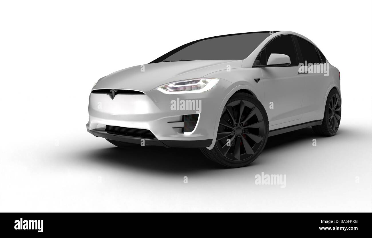 Izmir, Turkey - Mar 19 2025: White background, half-front left view of ...