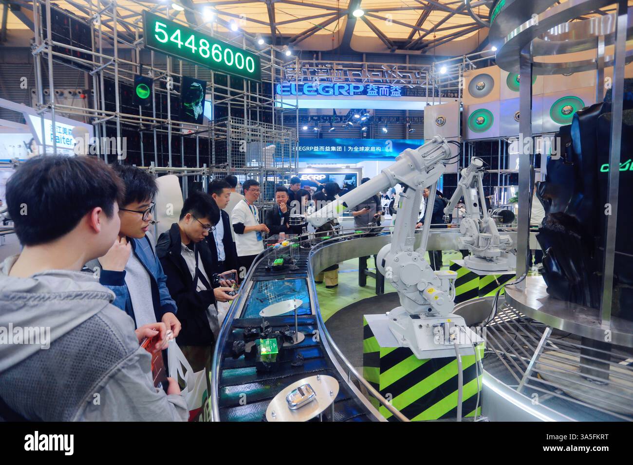 SHANGHAI, CHINA - MARCH 20, 2025 - An intelligent robot (robot arm) for ...
