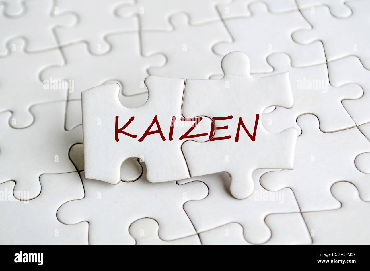 Kaizen text on jigsaw puzzle that represent change for the better by ...