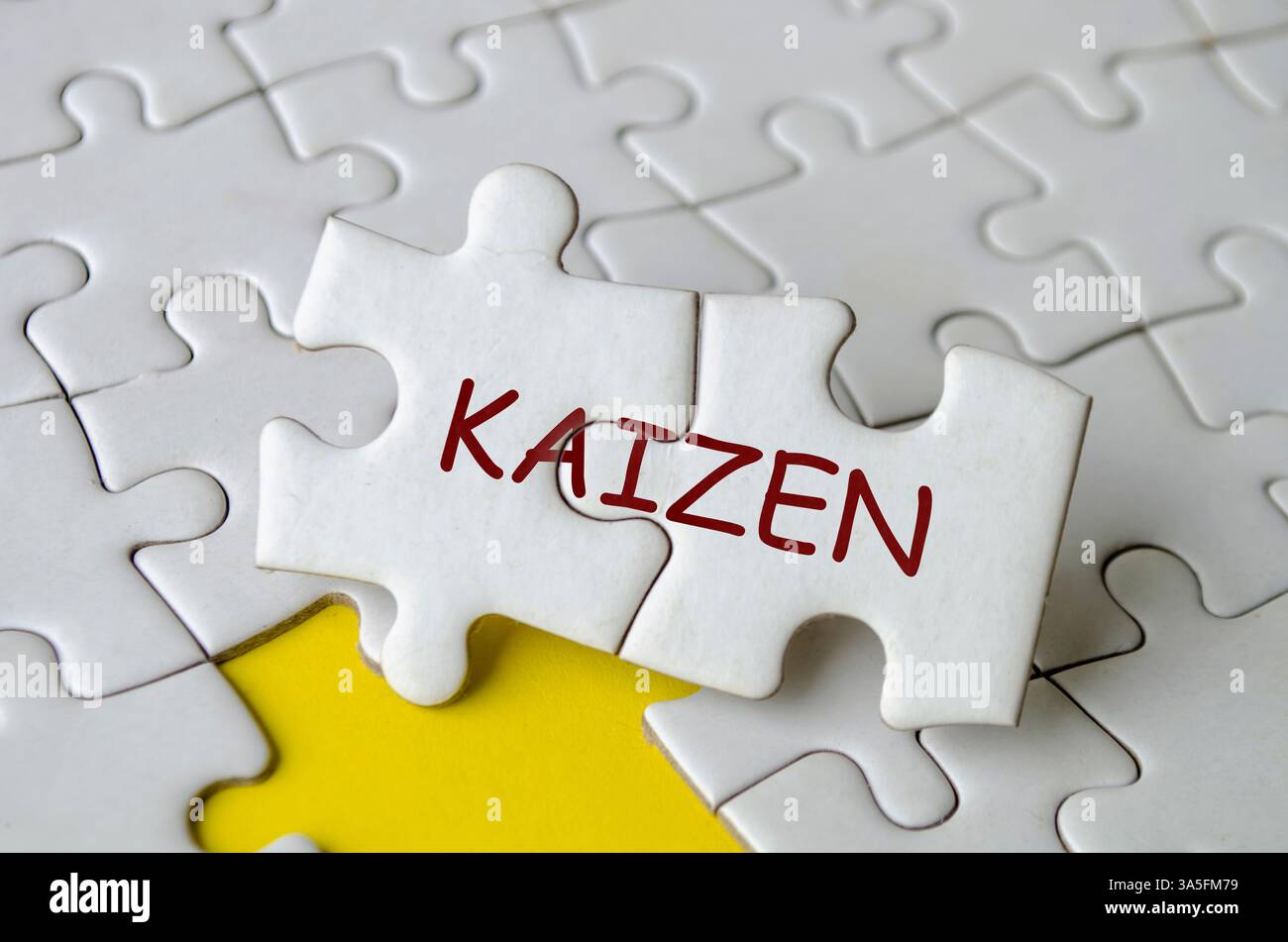 Kaizen text on jigsaw puzzle that represent change for the better by ...
