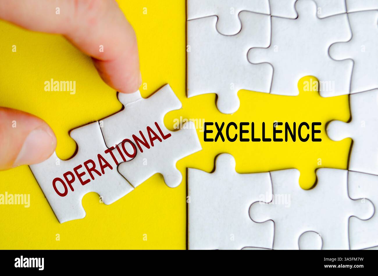 Operational Excellence text on jigsaw puzzle representing business ...
