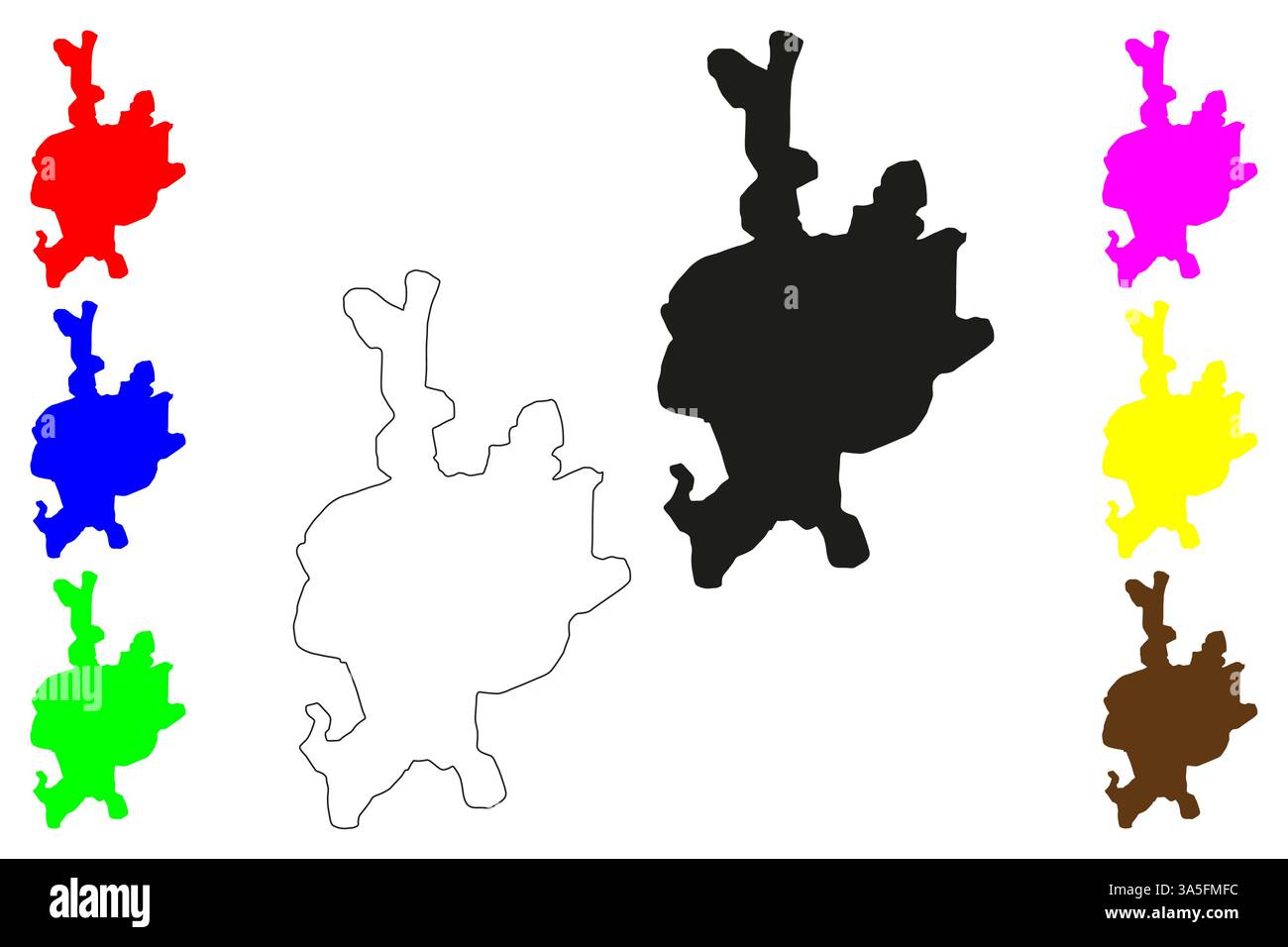 Bihar Sharif city (Republic of India, State of Bihar) map vector ...