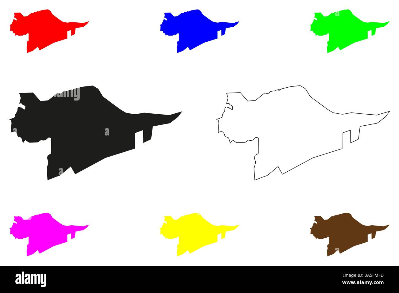 Berhampur city (Republic of India, State of Odisha) map vector ...