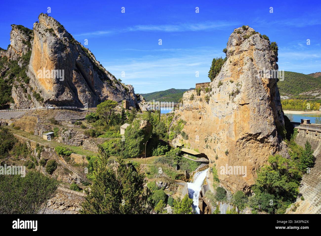 Stormy waterfall among cliffs hi-res stock photography and images - Alamy