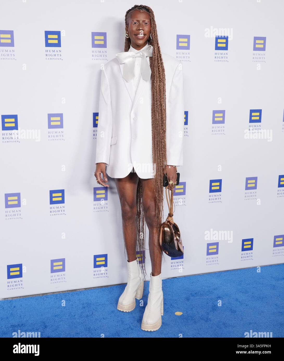 Los Angeles, USA. 22nd Mar, 2025. Adrian Patterson arrives at the Human ...