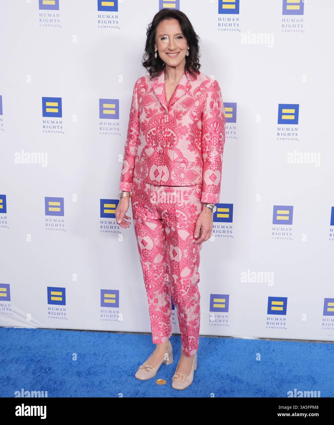 Los Angeles, USA. 22nd Mar, 2025. Gwen Baba arrives at the Human Rights ...