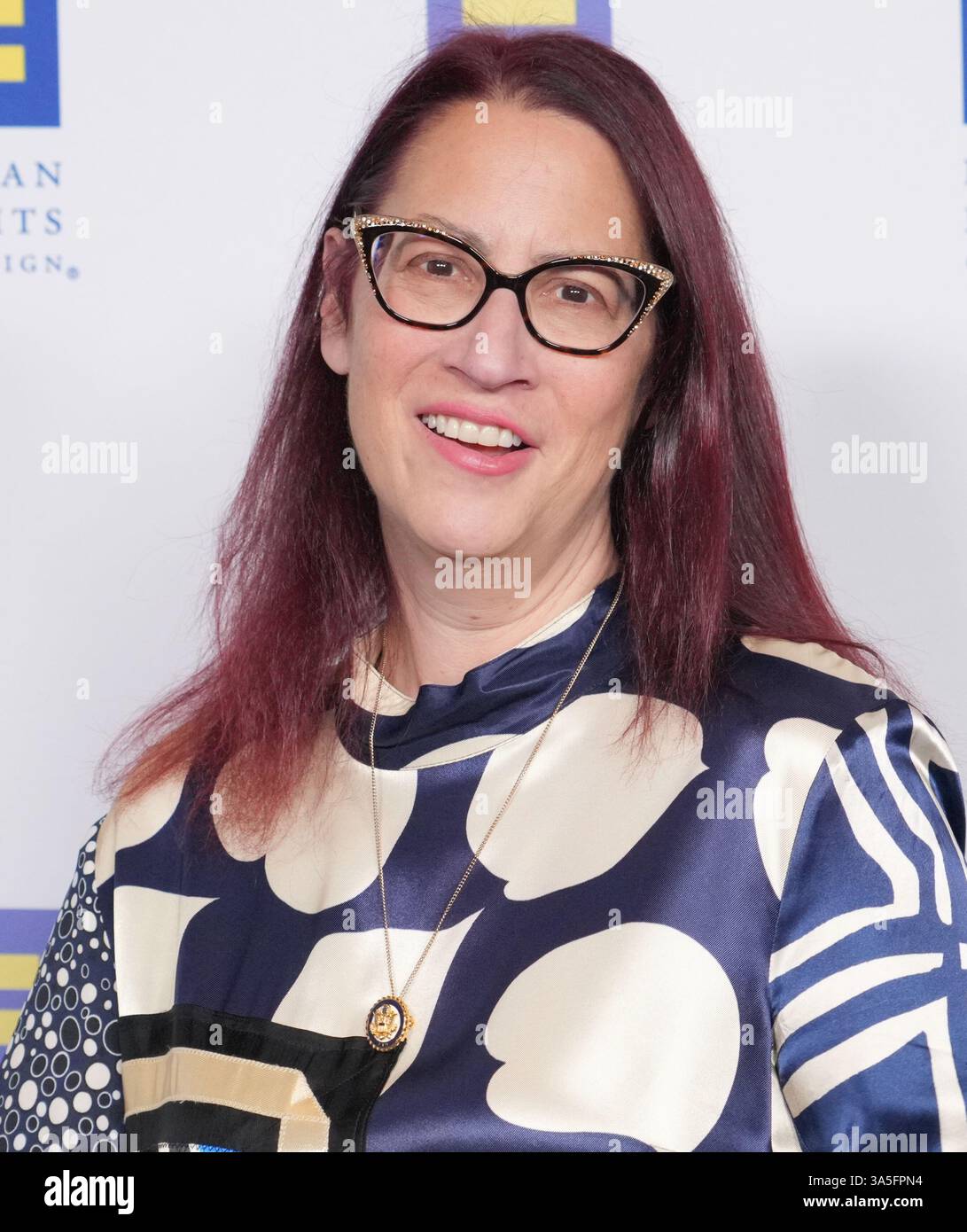 Los Angeles, USA. 22nd Mar, 2025. Laura Friedman arrives at the Human ...