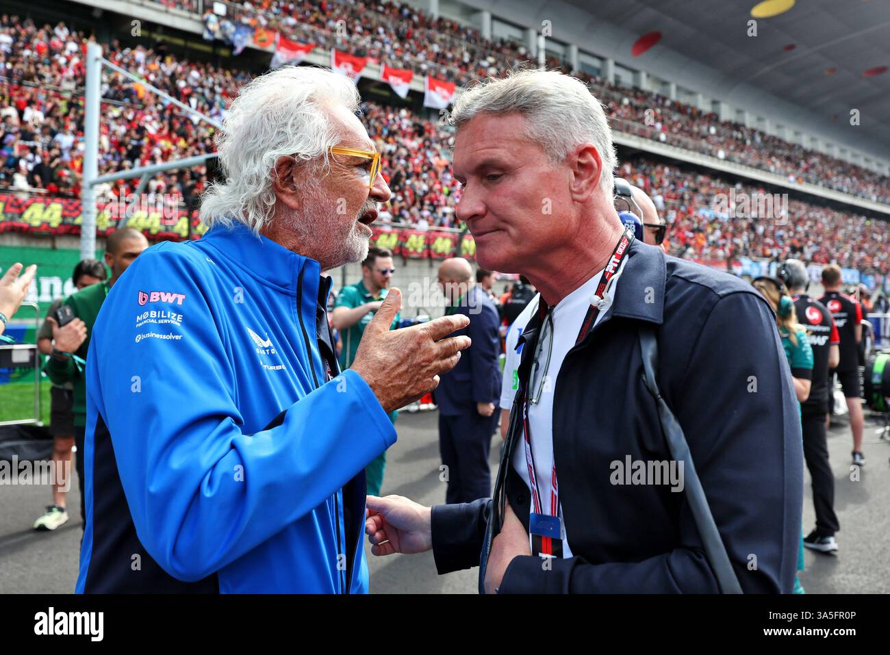 (L to R): Flavio Briatore (ITA) Alpine F1 Team Executive Advisor with ...