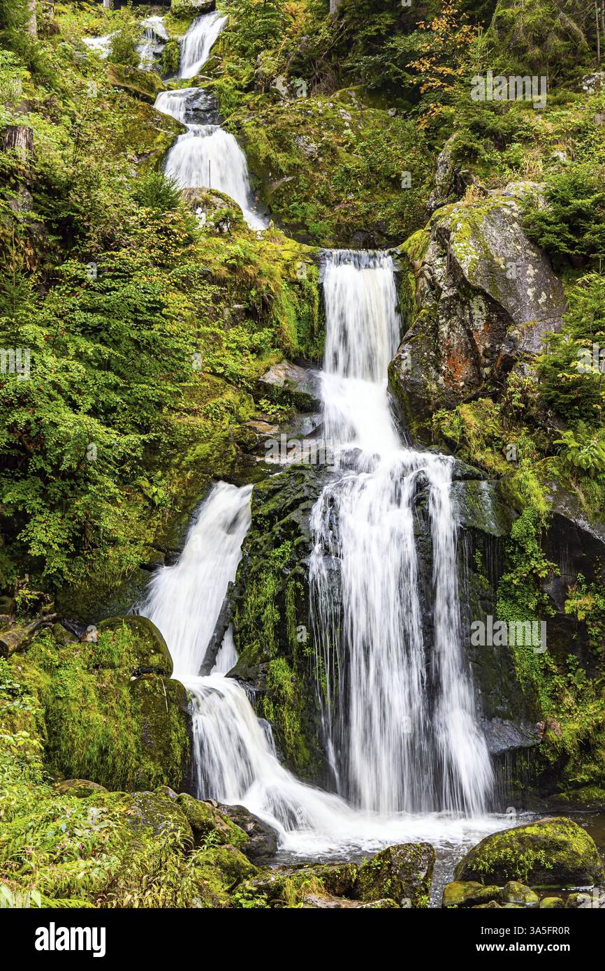 The cascading waterfall Triberg - the beautiful waterfall in Germany ...