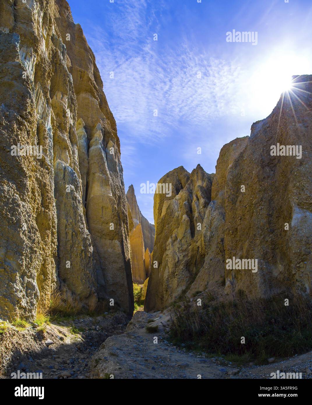 The narrow ravines. Grandiose natural land formations - Clay Cliffs ...