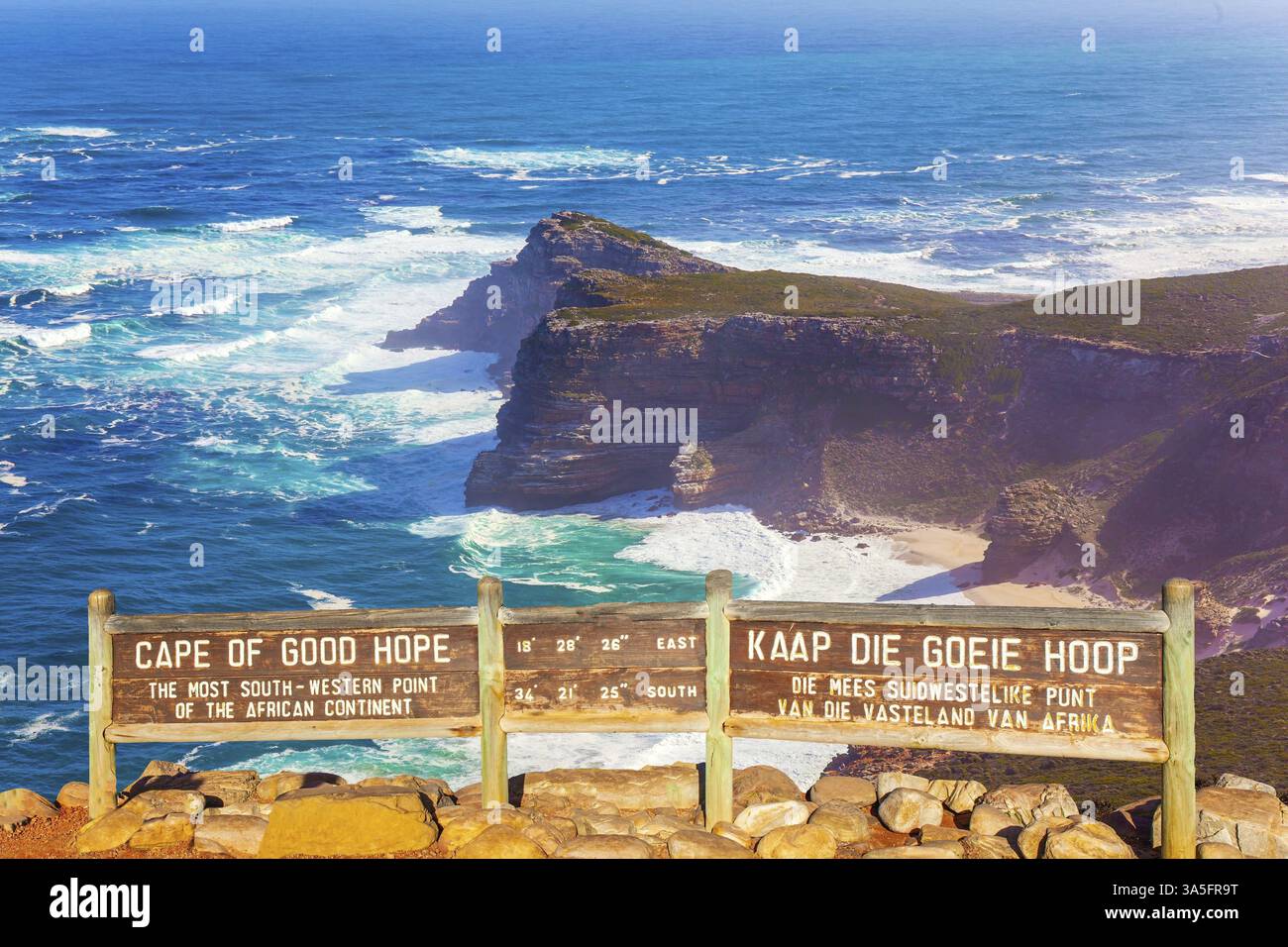 Bird's-eye view. Cape of Good Hope at the southern tip of the Cape ...