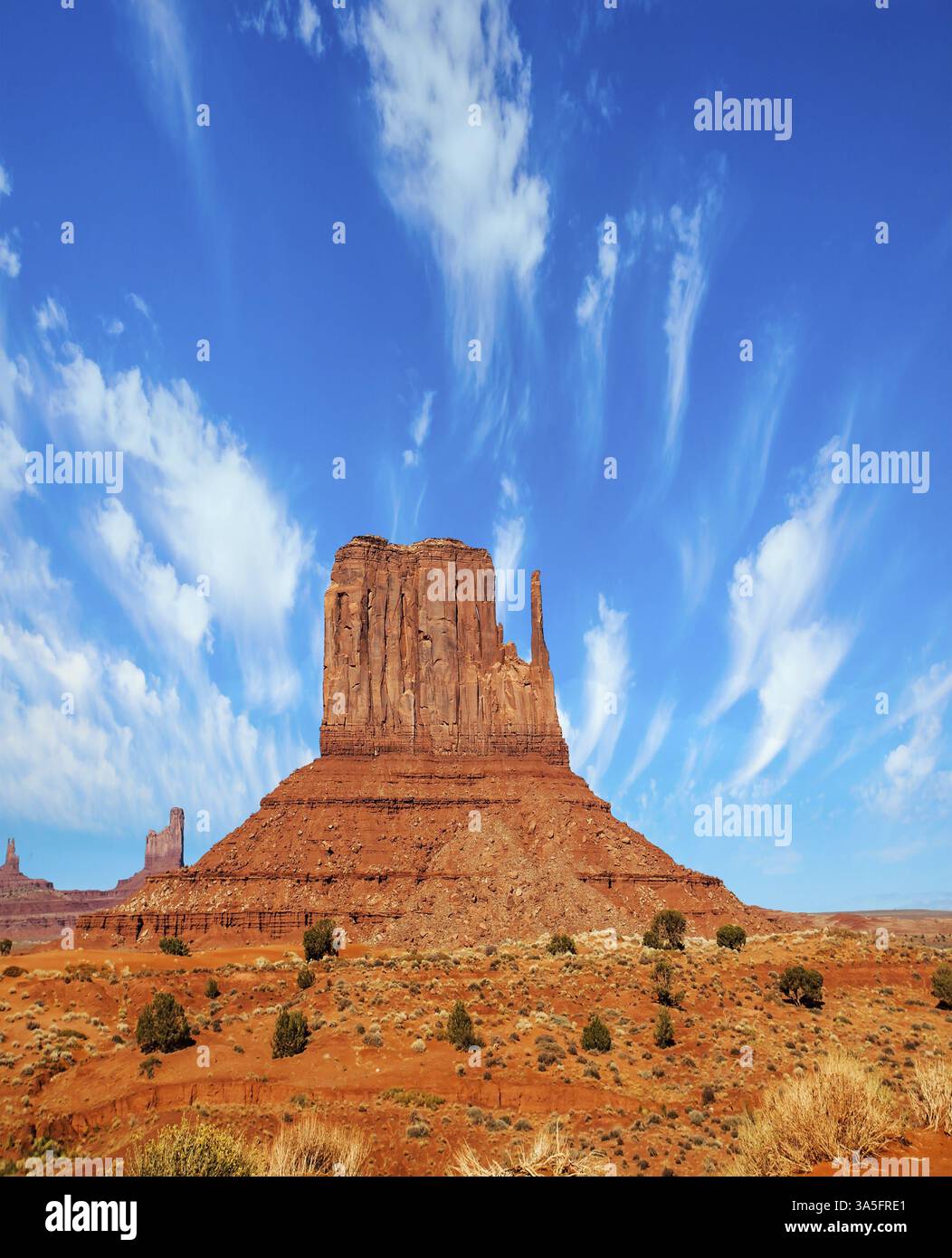 Huge masses of red sandstone - outliers on the Navajo Indian ...