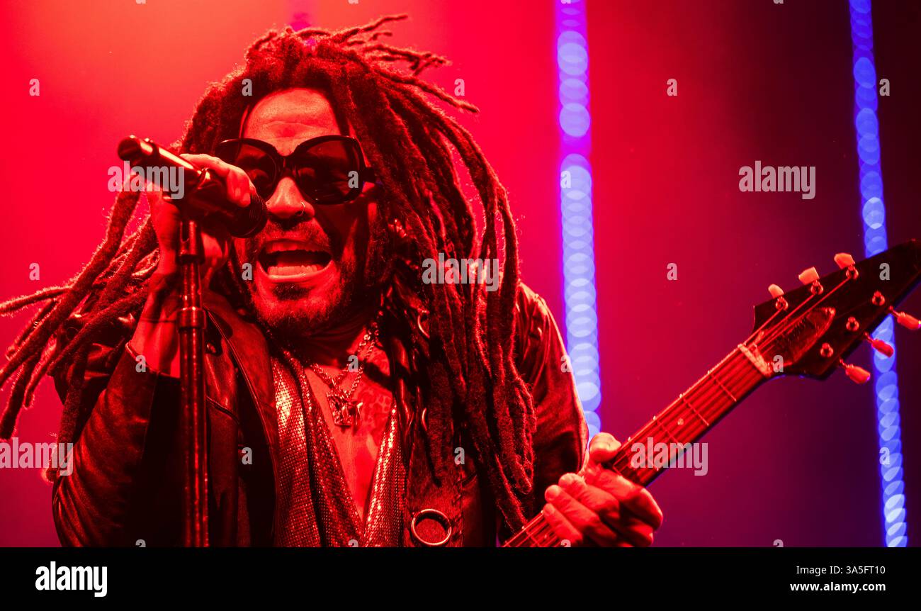 Artist Lenny Kravitz performs on stage at the Royal Arena, in ...