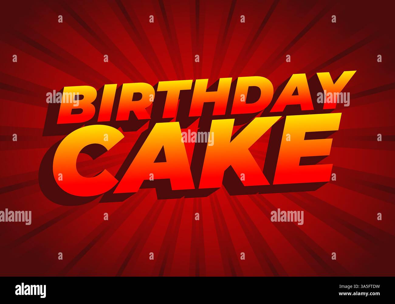 Birthday cake. Text effect design with bold fonts for advertising needs ...