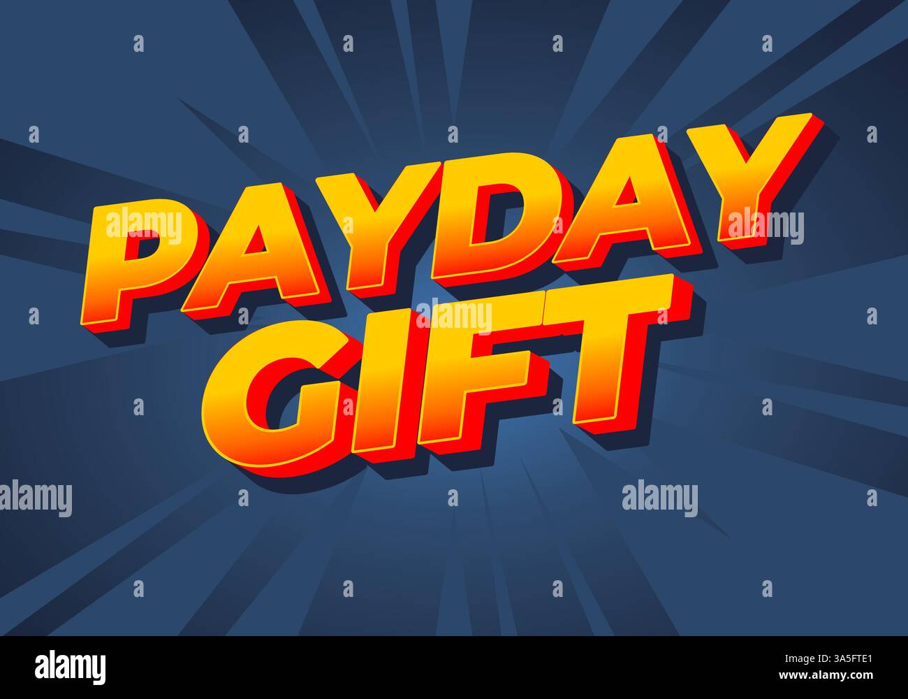 Payday gift. Text effect design for social media and print promotion ...