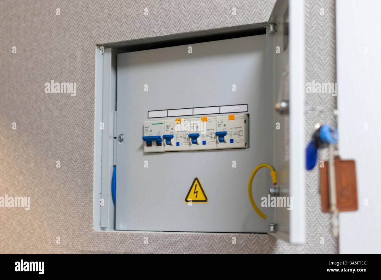 Open electrical switchboard in the apartment Stock Photo - Alamy
