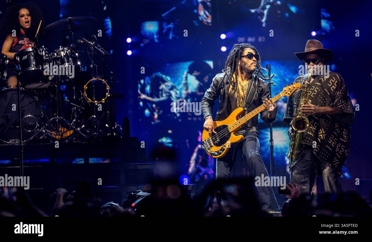 Artist Lenny Kravitz performs on stage at the Royal Arena, in ...