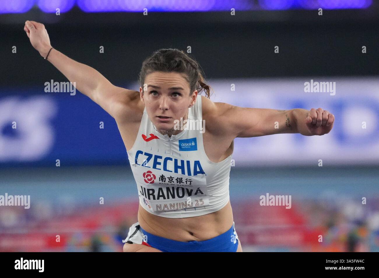Helena Jiranova of Czech Republic competes in women's 60 meters hurdles ...
