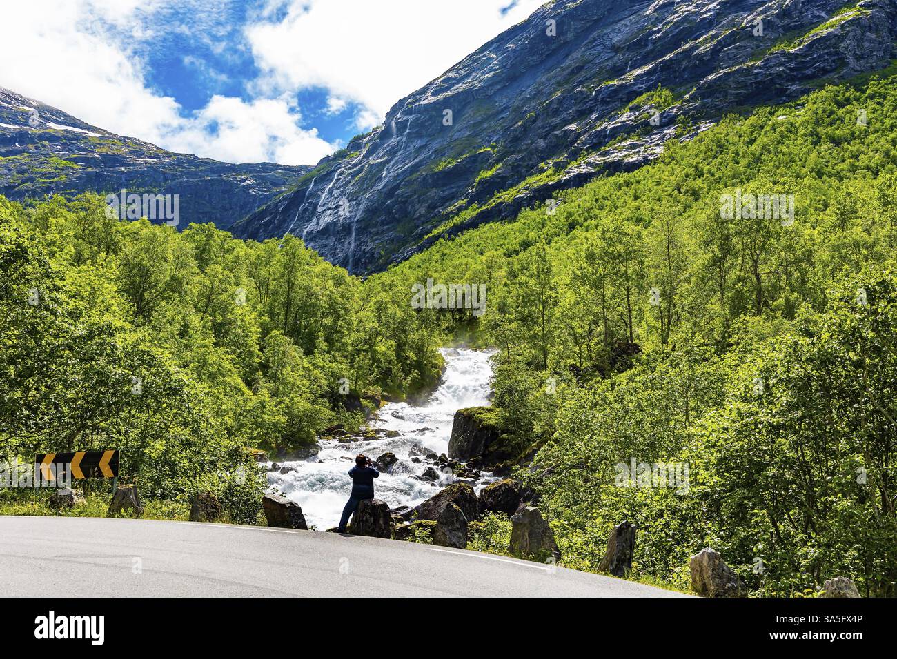 Travel to fabulous Scandinavia. Road to the famous Troll Staircase ...