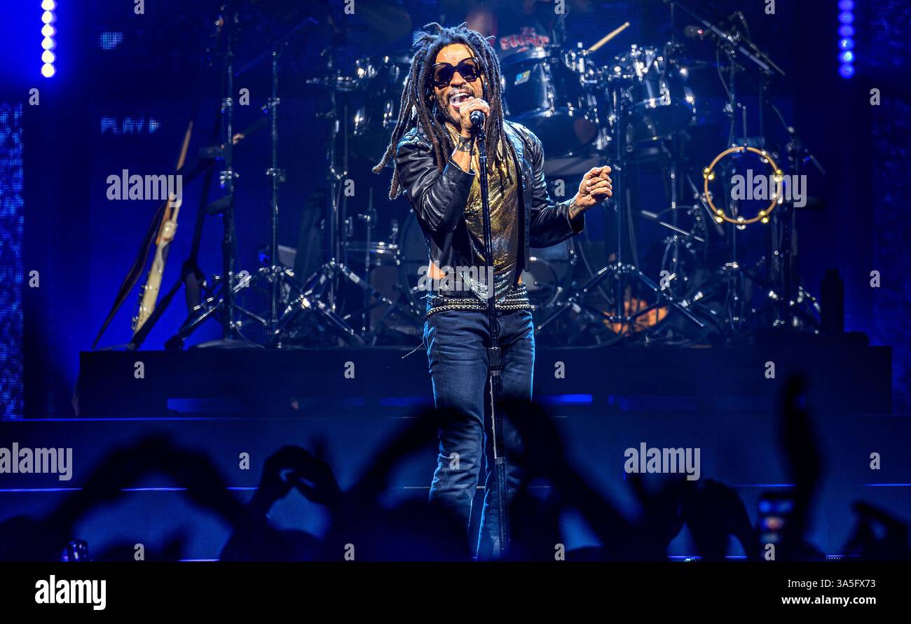 Artist Lenny Kravitz performs on stage at the Royal Arena, in ...