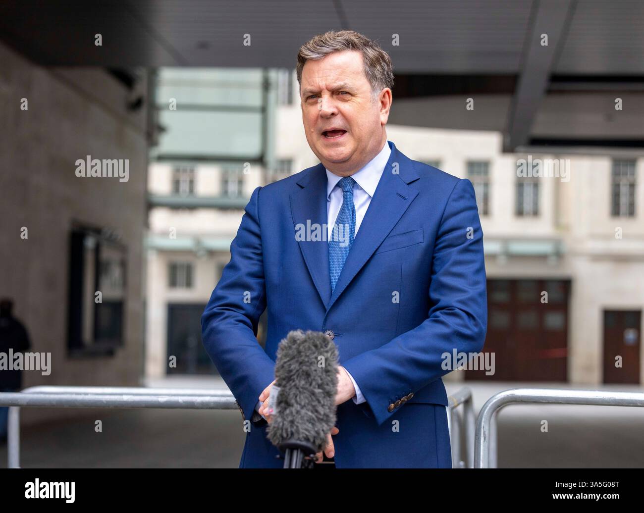 London, UK. 23rd Mar, 2025. Mel Stride, Shadow Chancellor, gives an ...