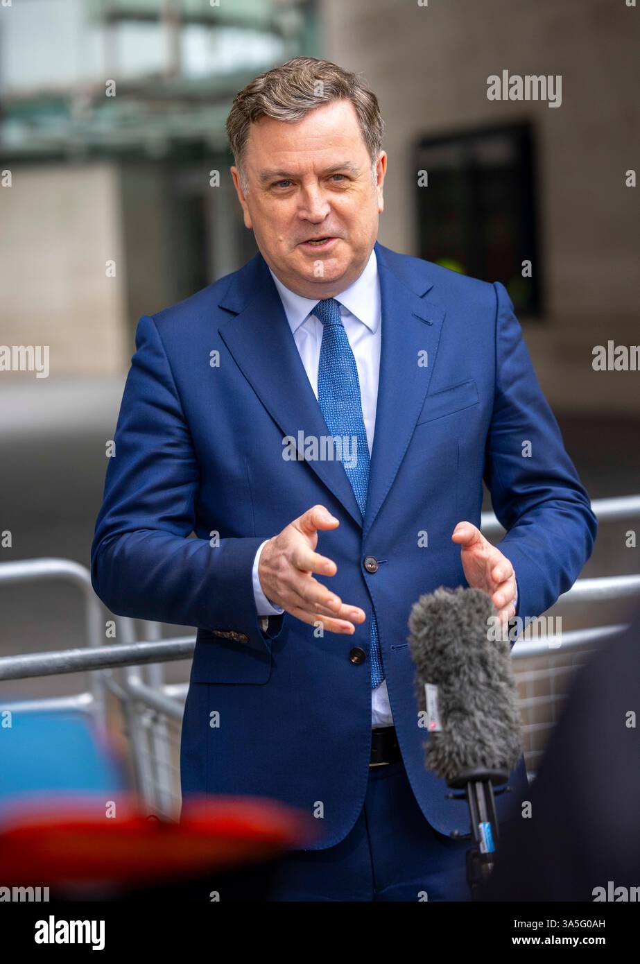 London, UK. 23rd Mar, 2025. Mel Stride, Shadow Chancellor, gives an ...