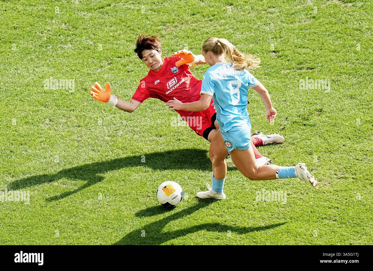 Melbourne, Australia. 23rd Mar, 2025. Goalkeeper Tsai Ming-jung of ...
