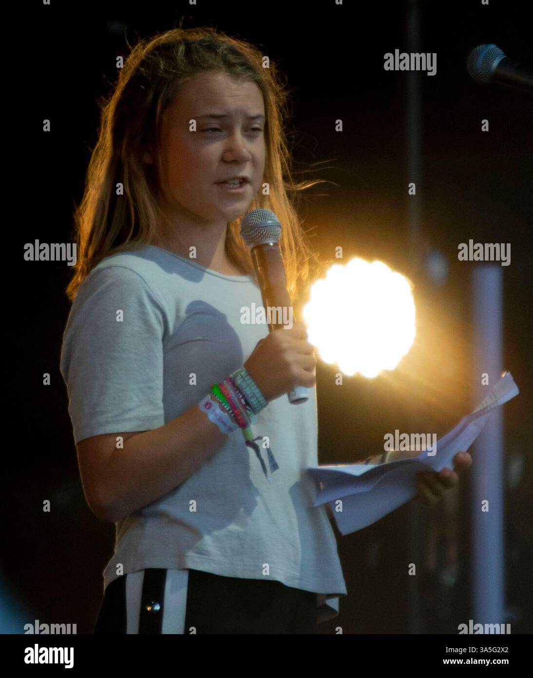 Greta Thunberg at Glastonbury's 50th Anniversary Festival 2022, Worthy ...