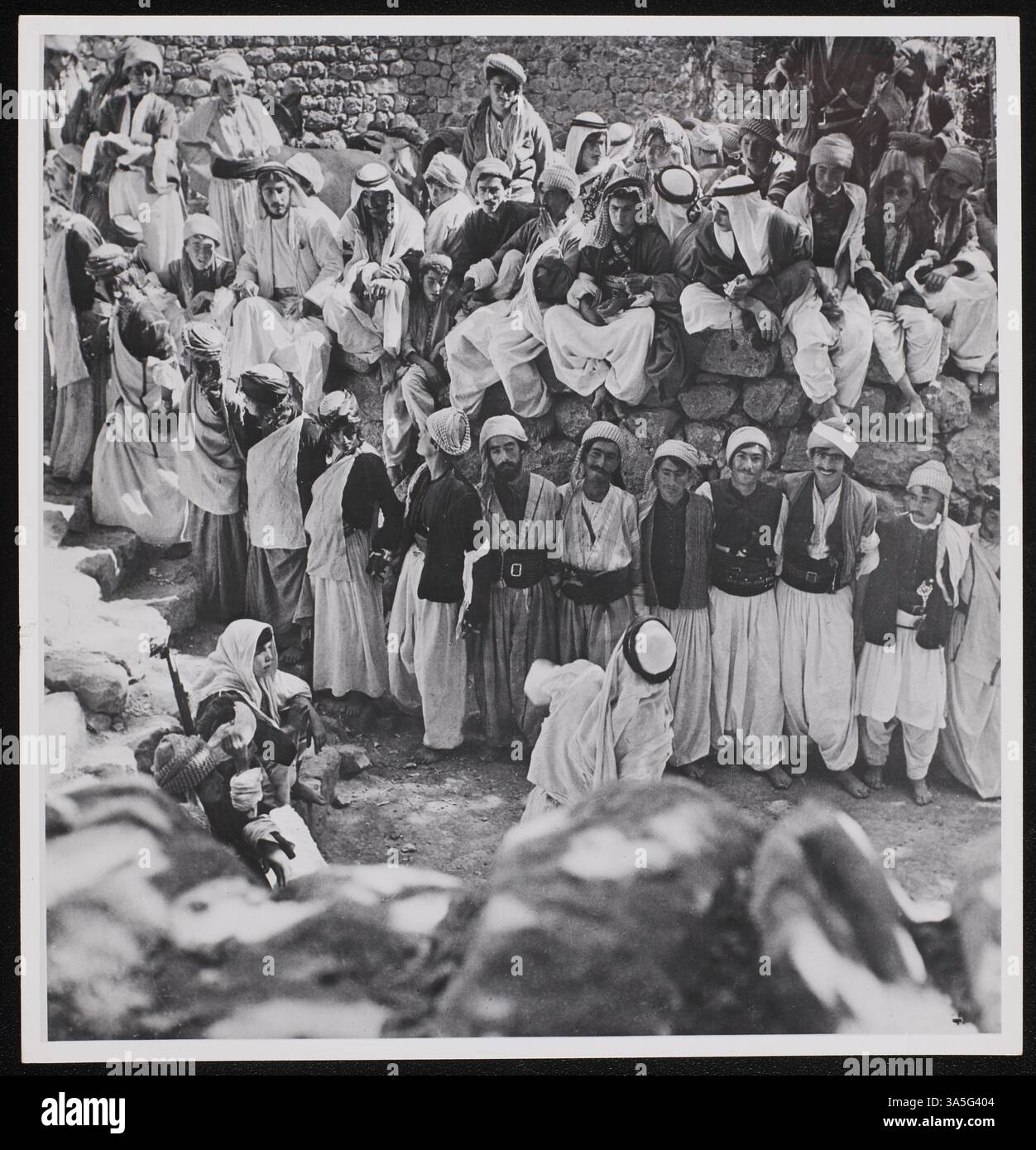 Kurdistan. The Dabke dance in progress at the annual Yazidi festival at ...